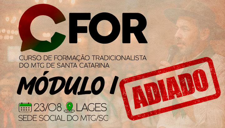 Comunicamos que o CFOR - Módulo I foi adiado - MTG/SC - Movimento ...